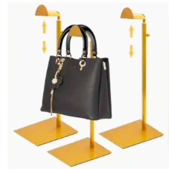 Bags | Gold Adjustble Handbag Display Stand Set New | Poshmark